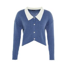 Trendyol Curve Knit Cardigan female Blue size XXL