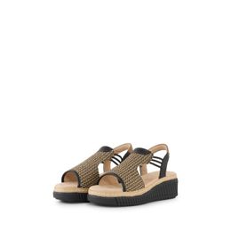 Tom Tailor Damen Sandalen mit Keilabsatz, schwarz, Uni, Gr. 40