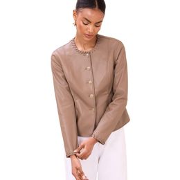 Lipsy Between-Season Jacket female Beige size 8