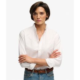 Superdry Damen Oxford Hemd mit Button-down-kragen in Schmaler Passform White - Gr&ouml;&szlig;e: 36 2102824000429KKJ030