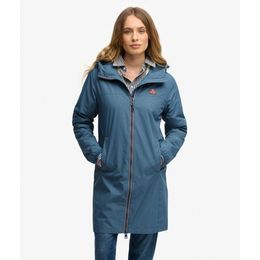 Superdry Damen Lange Dreifarbige Windbreaker-jacke Blue - Gr&ouml;&szlig;e: 42 2082217500363CM9020