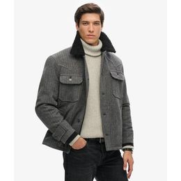 Superdry Herren The Merchant Store-arbeitsjacke aus Wolle Dunkelgrau - Gr&ouml;&szlig;e: L 1020203500099HAG003