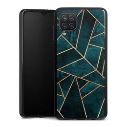 DeinDesign Galaxy A12 Handy Silikon H&uuml;lle Case schwarz Handyh&uuml;lle Elisabeth Fredriksson Stone Gold & Copper