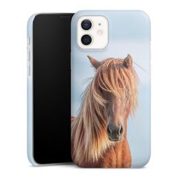 DeinDesign iPhone 12 Handy Premium Case Smartphone Handyh&uuml;lle Schutzh&uuml;lle matt Animals Animal Look Horse Premium Case