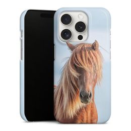 DeinDesign iPhone 15 Pro Handy Premium Case Smartphone Handyh&uuml;lle Schutzh&uuml;lle gl&auml;nzend Animals Animal Look Horse Premium Case