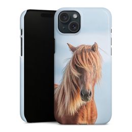 DeinDesign iPhone 15 Plus Handy Premium Case Smartphone Handyh&uuml;lle Schutzh&uuml;lle gl&auml;nzend Animals Animal Look Horse Premium Case