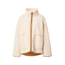 MONKI Fleece Jacket female Beige size XXS