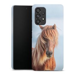 DeinDesign Galaxy A53 5G Handy Premium Case Smartphone Handyh&uuml;lle Schutzh&uuml;lle gl&auml;nzend Horse Animals Animal Look Premium Case