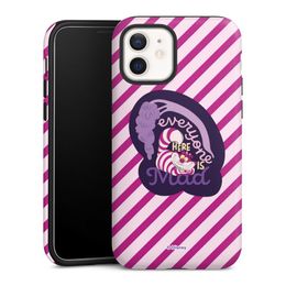 DeinDesign iPhone 12 Handy Panzer Handyh&uuml;lle robuste Outdoor H&uuml;lle Schutzh&uuml;lle matt Disney Grinning Cat Alice In Wonderland Tough Case