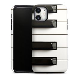 DeinDesign iPhone 11 Handy Panzer Handyh&uuml;lle robuste Outdoor H&uuml;lle Schutzh&uuml;lle matt Piano Music Klavier Tough Case