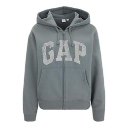 GAP Petite Zip-Up Hoodie 'HERITAGE' female Grey size M