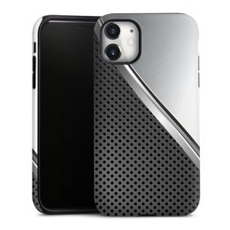 DeinDesign iPhone 11 Handy Panzer Handyh&uuml;lle robuste Outdoor H&uuml;lle Schutzh&uuml;lle matt Carbon Steel Metall Tough Case