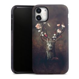 DeinDesign iPhone 11 Handy Panzer Handyh&uuml;lle robuste Outdoor H&uuml;lle Schutzh&uuml;lle matt Rehe Reindeer Flowers Tough Case