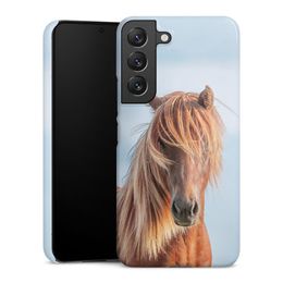 DeinDesign Galaxy S22 Handy Premium Case Smartphone Handyh&uuml;lle Schutzh&uuml;lle gl&auml;nzend Animals Animal Look Horse Premium Case