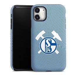 DeinDesign iPhone 11 Handy Panzer Handyh&uuml;lle robuste Outdoor H&uuml;lle Schutzh&uuml;lle matt Stripes Fc Schalke 04 Bundesliga Tough Case