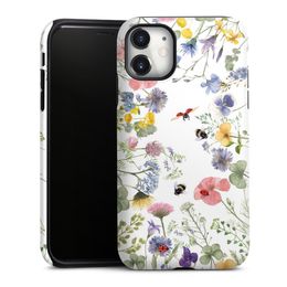 DeinDesign iPhone 11 Handy Panzer Handyh&uuml;lle robuste Outdoor H&uuml;lle Schutzh&uuml;lle matt Flowers Bee Muster Tough Case