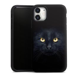 DeinDesign iPhone 11 Handy Panzer Handyh&uuml;lle robuste Outdoor H&uuml;lle Schutzh&uuml;lle matt Eye Cat Black Tough Case