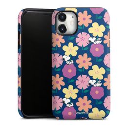 DeinDesign iPhone 11 Handy Panzer Handyh&uuml;lle robuste Outdoor H&uuml;lle Schutzh&uuml;lle matt Muster Snoopy Flowers Tough Case