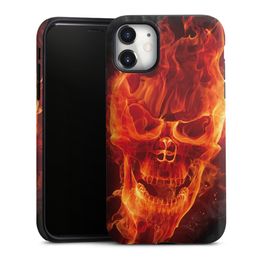 DeinDesign iPhone 11 Handy Panzer Handyh&uuml;lle robuste Outdoor H&uuml;lle Schutzh&uuml;lle matt Totenkopf Skull Fire Tough Case