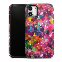 DeinDesign iPhone 11 Handy Panzer Handyh&uuml;lle robuste Outdoor H&uuml;lle Schutzh&uuml;lle matt Water Colour Colourful Points Tough Case