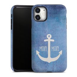 DeinDesign iPhone 11 Handy Panzer Handyh&uuml;lle robuste Outdoor H&uuml;lle Schutzh&uuml;lle matt Anchor Maritim Blue Tough Case