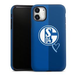 DeinDesign iPhone 11 Handy Panzer Handyh&uuml;lle robuste Outdoor H&uuml;lle Schutzh&uuml;lle matt Heart Schalke 04 Fc Schalke 04 Tough Case