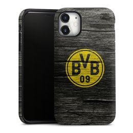 DeinDesign iPhone 11 Handy Panzer Handyh&uuml;lle robuste Outdoor H&uuml;lle Schutzh&uuml;lle matt Bvb Wooden Look Borussia Dortmund Tough Case