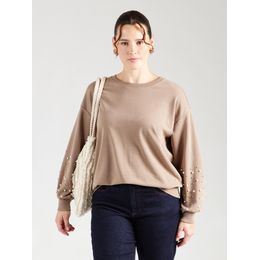 Only Carmakoma Sweatshirt 'VIOLETTA' Damen Gr&ouml;&szlig;e 5XL/6XL taupe