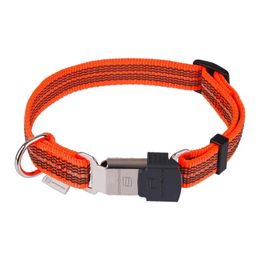 HS Sprenger SPRENGER Verstellbares Hundehalsband mit ClicLock-Verschluss orange 40 - 55 cm