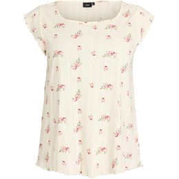 ZIZZI Pajama Shirt 'Mpointy' female Beige size M