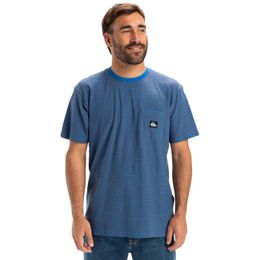 T-Shirt Quiksilver "Kentin", Herren, Gr. S, blau (nebulasblaukentinstripe), Obermaterial: 100% Walkfrottier;, Shirts T-Shirt