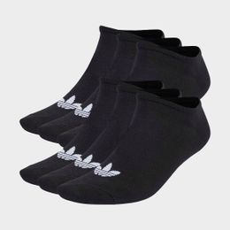 Sportsocken adidas originals "TREFOIL LINER, 6 PAAR", Herren, Gr. M (40/42), schwarz, Obermaterial: 73% Baumwolle, 24% Polyester, 2% Elasthan, 1% sonstige Fasern, Socken Sportsocken, f&uuml;r sportive Aktivit&auml;ten und Laufen, 6er Packung, mit Logodruck