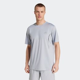 T-Shirt adidas Performance "TECH APPAREL", Herren, Gr. XL, silber (halo silber), Obermaterial: 100% Polyester, Shirts T-Shirt, leichtes Obermaterial aus Polyester, mit luftigem Mesh