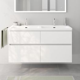 evineo ineo5 evo Unterschrank B: 128 cm, 4 Ausz&uuml;gen, mit Griffmulde, f&uuml;r Villeroy & Boch Subway 3.0 Waschtisch,, BE0734WH,