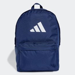 Rucksack adidas Performance "CLASSIC 3-STREIFEN LOGO", blau (dunkelblau, wei&szlig;), Rucks&auml;cke, Damen, Obermaterial: 100% Polyester, Rucksack
