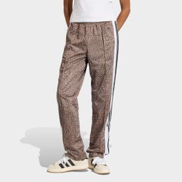 Sporthose adidas originals "AOP ADI-BREAK", Damen, Gr. XL, N-Gr, earth strata, stone khaki, normal, gr., Obermaterial: 100% Polyester, Hosen Sporthose