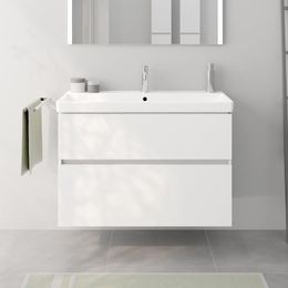 evineo ineo5 evo Unterschrank B: 98 cm, 2 Ausz&uuml;gen, mit Griffmulde, f&uuml;r Villeroy & Boch Avento & Subway 3.0 Waschtisch,, BE0725WH,