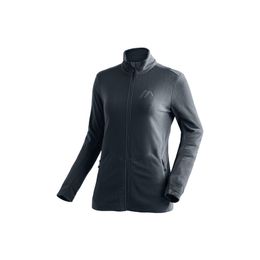 Fleecejacke Maier Sports "Denise Jacket W", Damen, Gr. 42, grau, 100% Polyester, hoch geschlossener Ausschnitt, Jacken Fleecejacke, Damen Midlayer, atmungsaktiv schnelltrocknend, Full-Zip, Regular fit