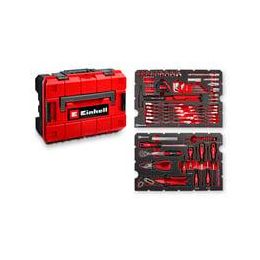 Einhell E-Case Werkzeugkoffer Universal, 80-teilig, Werkzeug-Set schwarz/rot