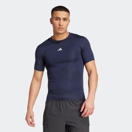 T-Shirt adidas Performance "TECHFIT COMPRESSION TRAINING", Herren, Gr. S, legend ink, Obermaterial: 83% Polyester, 17% Elasthan, Shirts T-Shirt