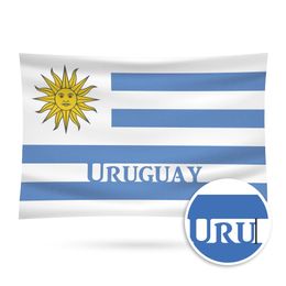 Uruguay Flagge mit Wunschtext | Fanartikel f&uuml;r EM & WM | Uruguay Fahne im Wunschformat | L&auml;nderflaggen & Nationalflaggen online bedrucken