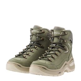 Wanderschuh Lowa "RENEGADE EVO GTX MID WS", Damen, Gr. 39,5, sage, Leder, Schuhe Wanderschuh, wasserdicht, winddicht,atmungsaktiv dank GORE-TEX Membrane