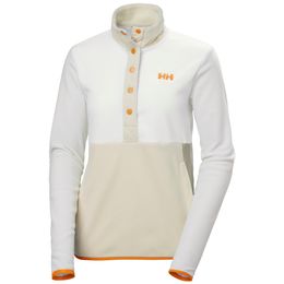 Fleecepullover Helly Hansen "W DAYBREAKER SNAP PULLOVER", Damen, Gr. XS, snow, Fleece, Obermaterial: 100% Polyester, figurumspielend h&uuml;ftbedeckend, Rundhals, eingefasste Kante kontrastfarben, Sweatshirts Fleecepullover, Colorblocking Look, sportlicher Stil, f&uuml;r Outdoormode und Streetwear