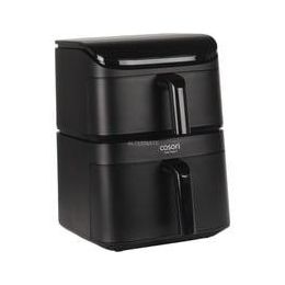 COSORI Hei&szlig;luftfritteuse Turbo Tower Air CAF-DC121-ADER schwarz, 2.630 Watt, 2 K&ouml;rbe mit 4,3 & 6,5 Liter