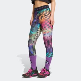 Trainingstights adidas Performance "ADIDAS X JEREMY SCOTT PRIDE LEGGINGS", Damen, Gr. M, N-Gr, rosa (acid gelb, semi lucid fuchsia, active lila, normal, gr.), Obermaterial: 73% Polyester, 27% Elasthan, 7/8-L&auml;nge, Hosen Trainingstights, f&uuml;r sportliche Aktivit&auml;ten, mit CLIMACOOL Technologie