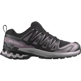 Laufschuh Salomon "XA PRO 3D V9 W", Damen, Gr. 42,5, schwarz (schwarz, gull, excalibur), Synthetik, Textil, Schuhe Laufschuh