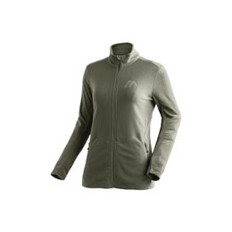 Fleecejacke Maier Sports "Denise Jacket W", Damen, Gr. 42, moosgr&uuml;n, 100% Polyester, hoch geschlossener Ausschnitt, Jacken Fleecejacke, Damen Midlayer, atmungsaktiv schnelltrocknend, Full-Zip, Regular fit