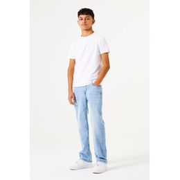 Straight-Jeans Garcia "Ilyano", Jungen, Gr. 128, N-Gr, blau (bleached 4005), Denim/Jeans, Obermaterial: 99% Baumwolle, 1% Elasthan, straight fit lang, Jeans Straight-Jeans, Etwas niedrigere Leibh&ouml;he