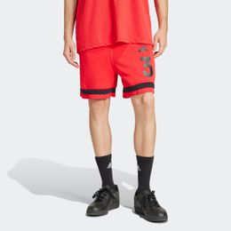 Shorts adidas Sportswear "SEASONAL ESSENTIALS SPORT", Herren, Gr. XL, N-Gr, rot (pure ruby, normal, gr.), Obermaterial: 55% Baumwolle, 36% Polyester, 9% Viskose, Hosen Shorts