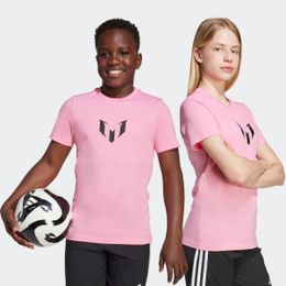 Trainingsshirt adidas Performance "MIT GRAFIK F&Uuml;R KINDER MIT MESSI-NAMESZUG UND SPIELERUMMER", Herren, Gr. 152, pink (easy pink), Obermaterial: 100% Baumwolle, normal, Shirts Trainingsshirt, sportlicher Stil, mit Name und Nummer auf dem R&uuml;cken, aus Baumwolle